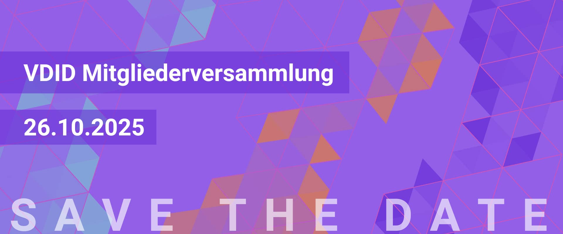 VDID MV 2025 - Save the Date | VDID